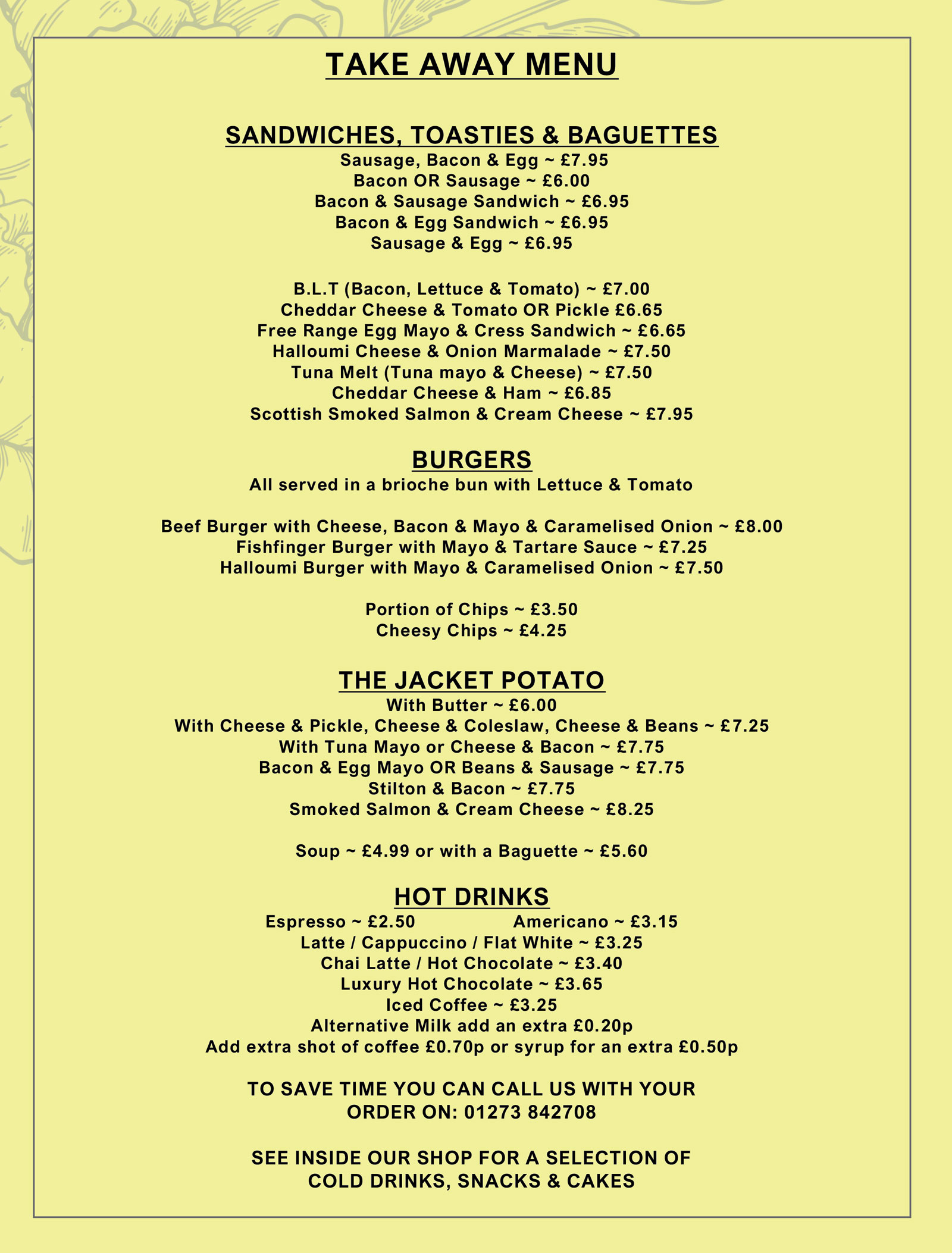 Menu - The Nutmeg Tree