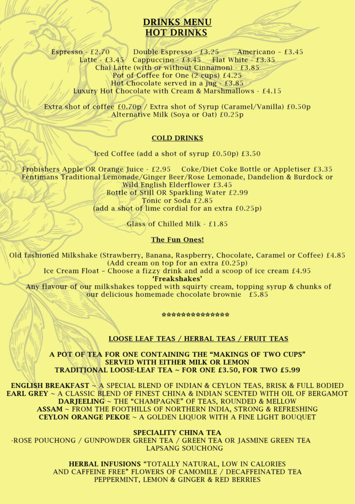 Menu - The Nutmeg Tree