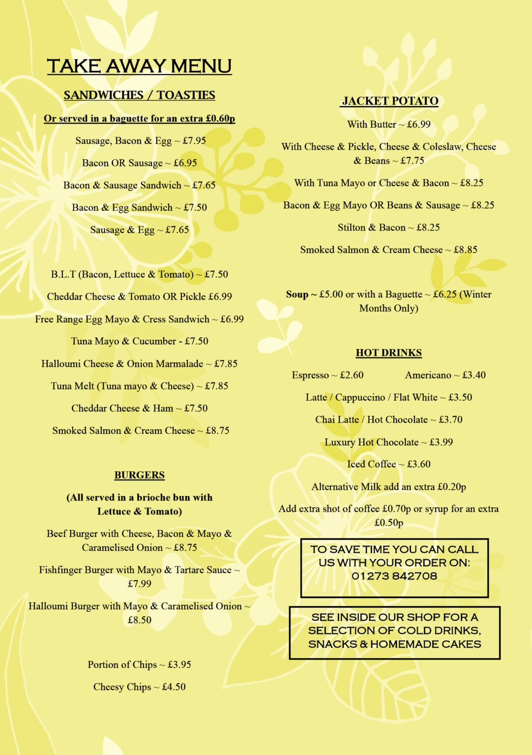 Menu - The Nutmeg Tree